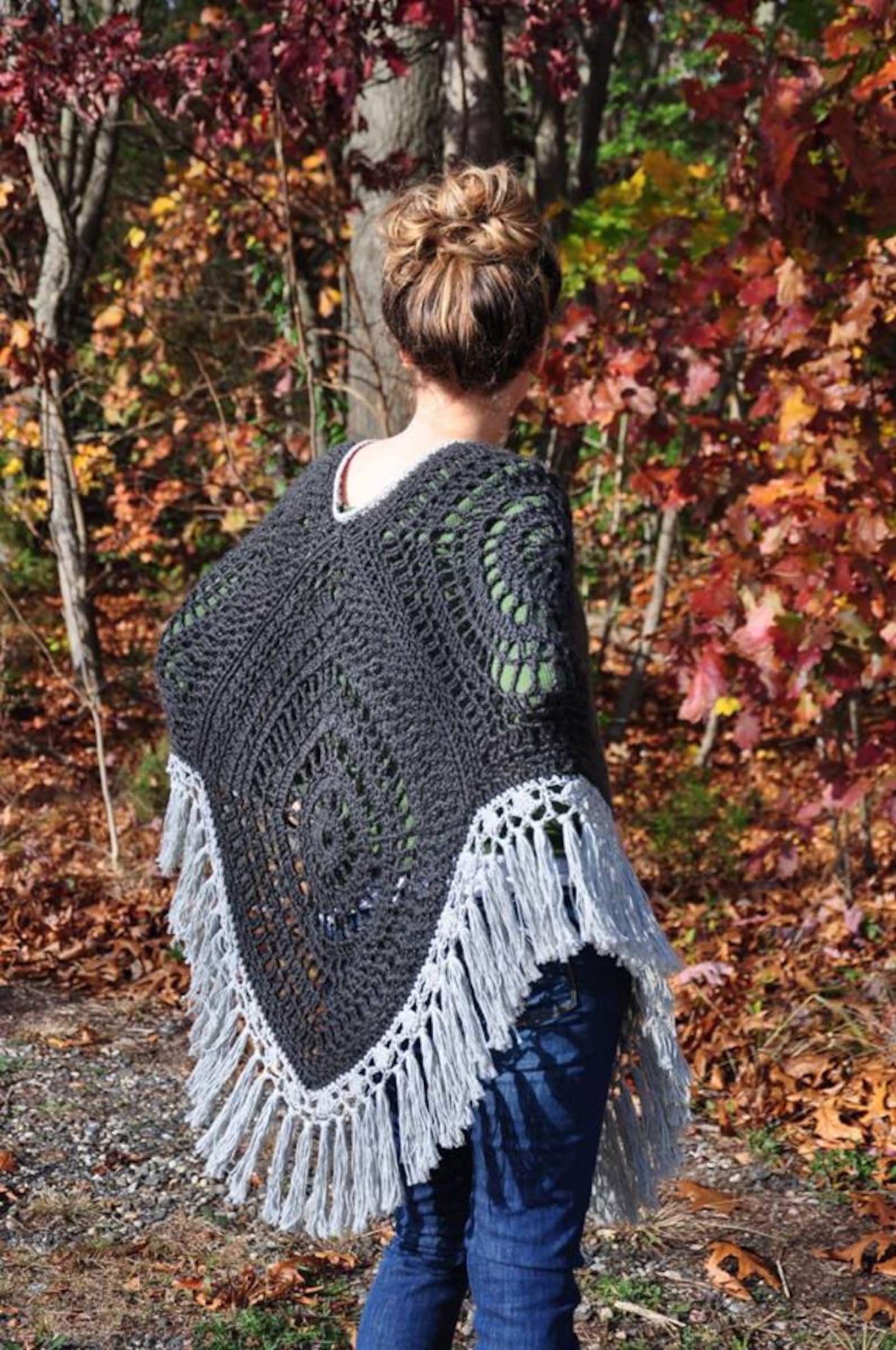Crochet Poncho Pattern Fringe Poncho Crochet PATTERN Crochet - Etsy