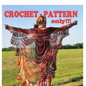 Boho Vest Pattern - Crochet Bohemian Vest / Circle Vest / Bohemian Vest ...