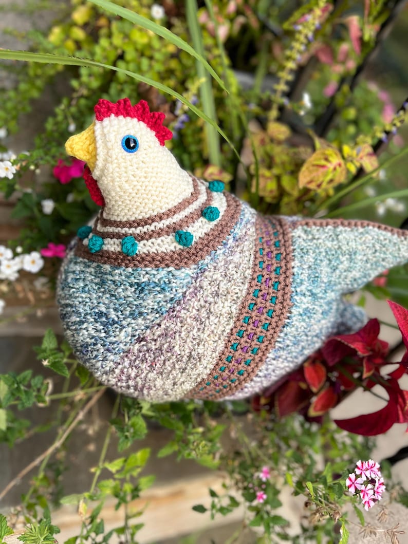 Emotional Support Chicken, Knitted Chicken, Mabel Chicken, Barnyard ...