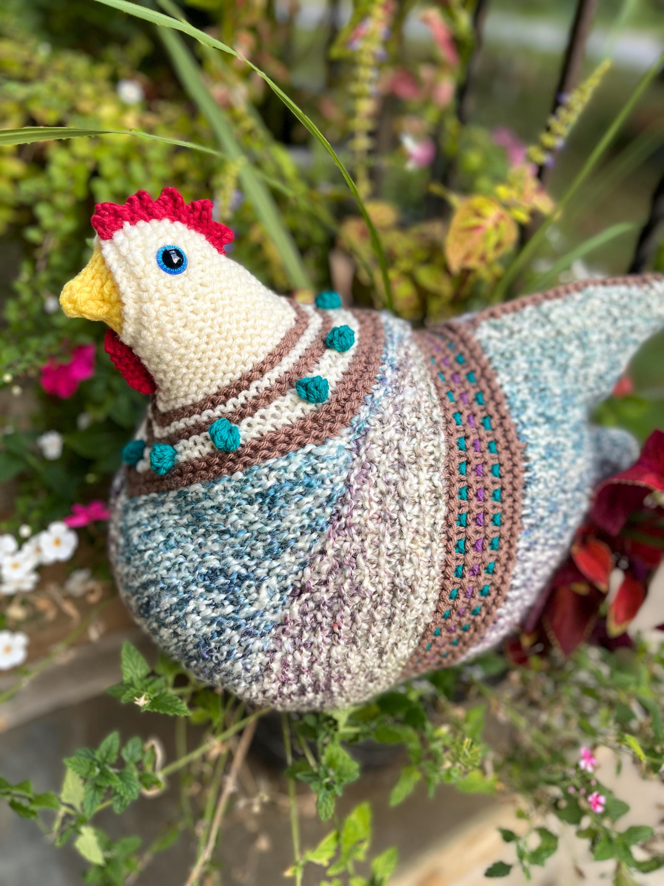 Emotional Support Chicken, Knitted Chicken, Mabel Chicken, Barnyard ...