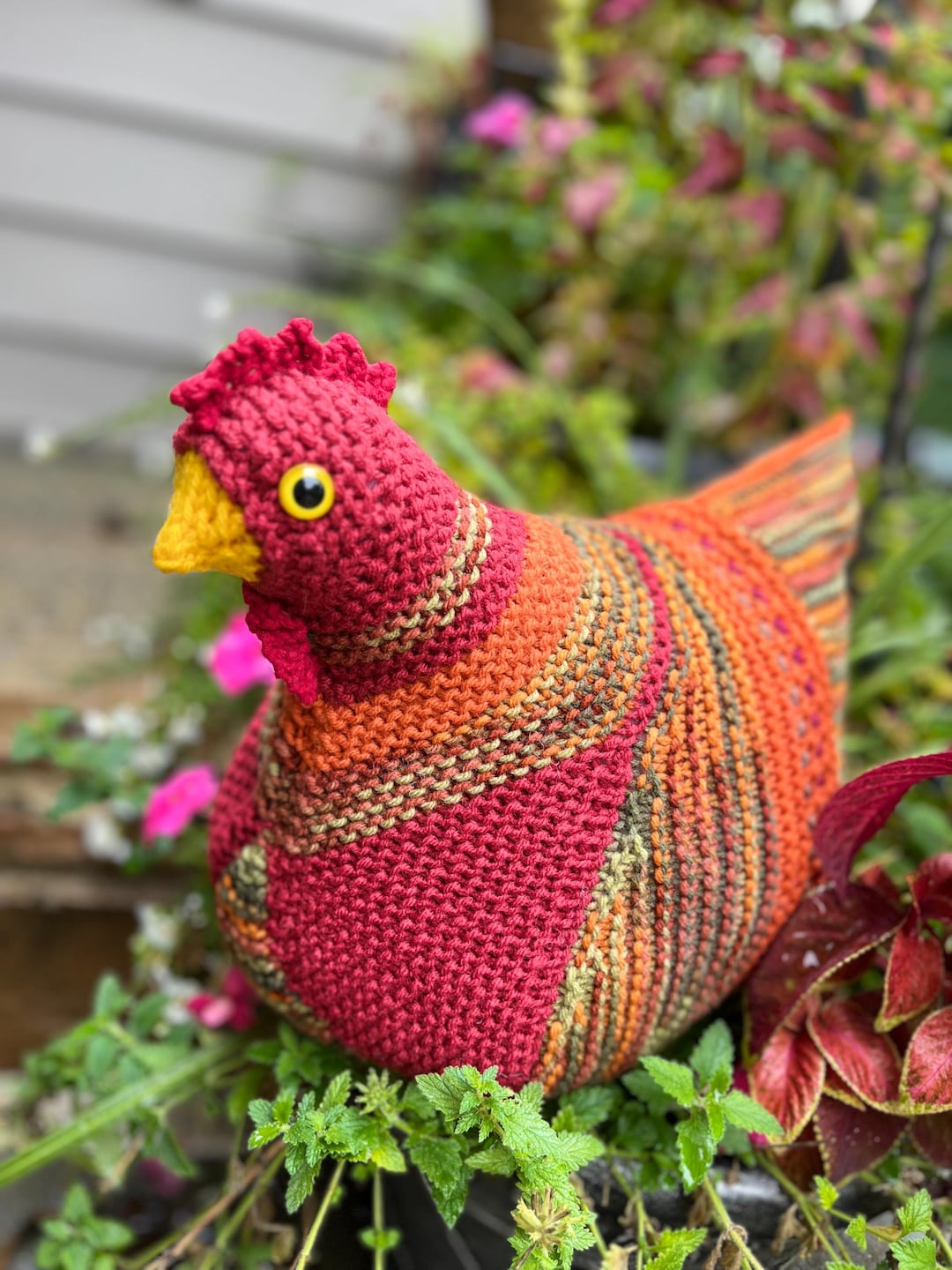 Emotional Support Chicken, Knitted Chicken, Mabel Chicken, Barnyard ...