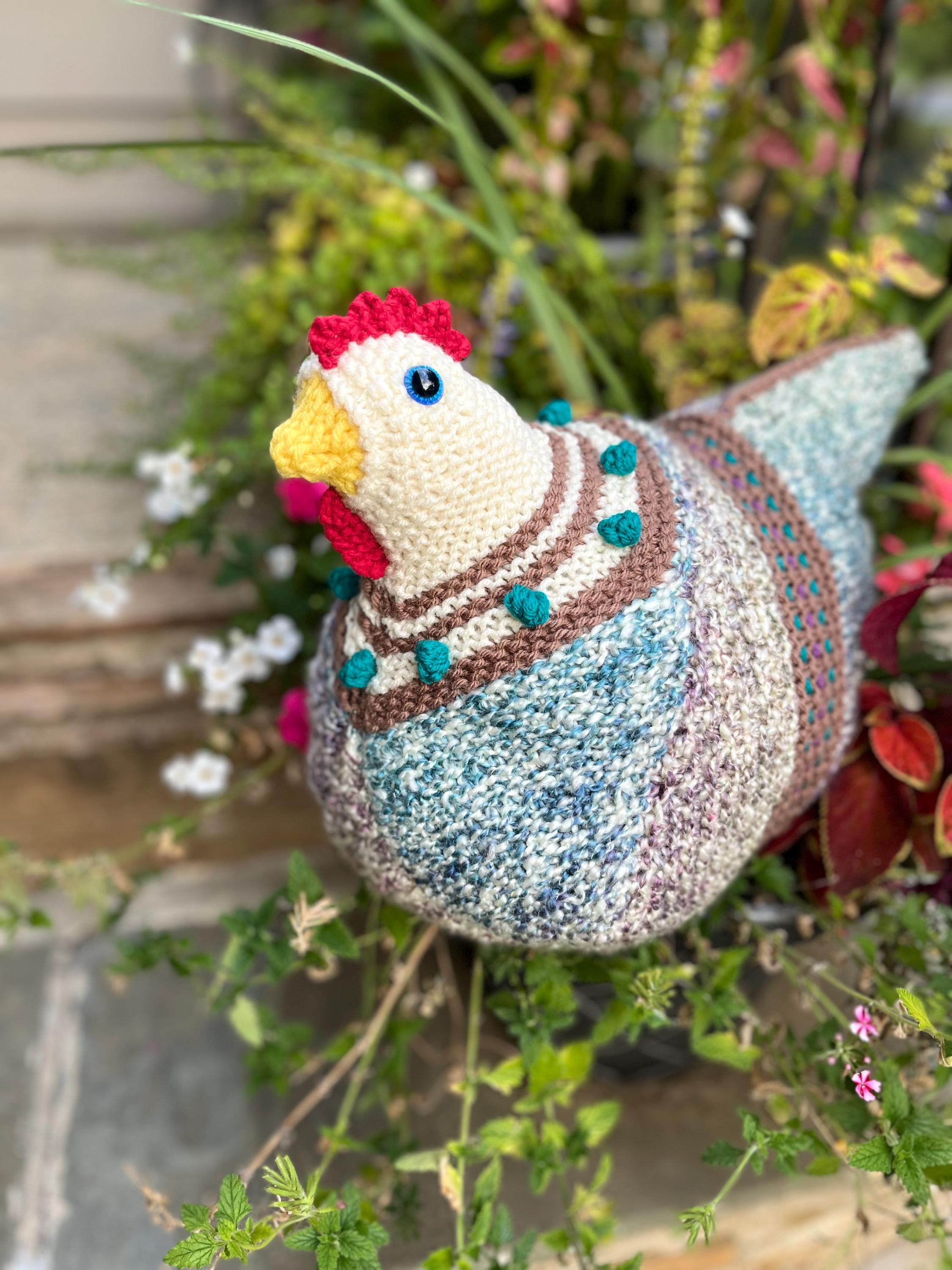 Emotional Support Chicken, Knitted Chicken, Mabel Chicken, Barnyard ...