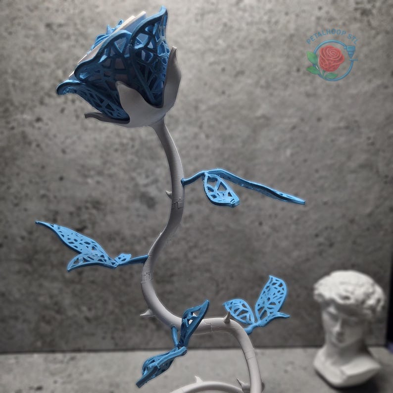 Table Rose Flower STL File, 3D Print Forever Flower, Digital Artificial ...