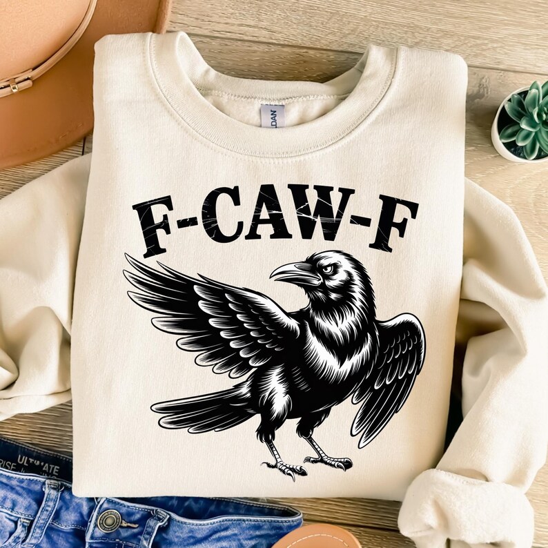 F CAW F Raven PNG Bundle: Funny Halloween Dark Crow Sublimation Clipart ...