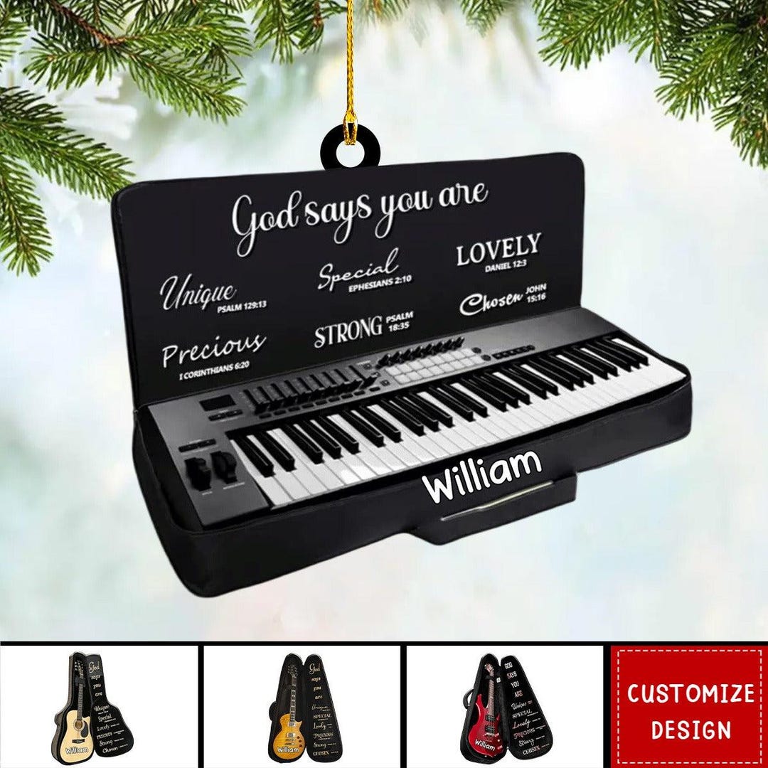 Personalized Acrylic Harp Ornament: Custom Music Lover Gift - Etsy