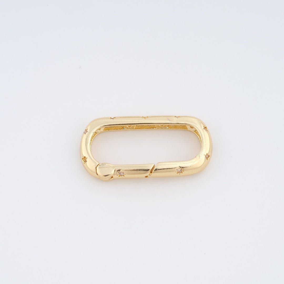 Zircon Oval Push Door Clasps,18k Gold Filled Springs Clasps,diy Jewelry ...