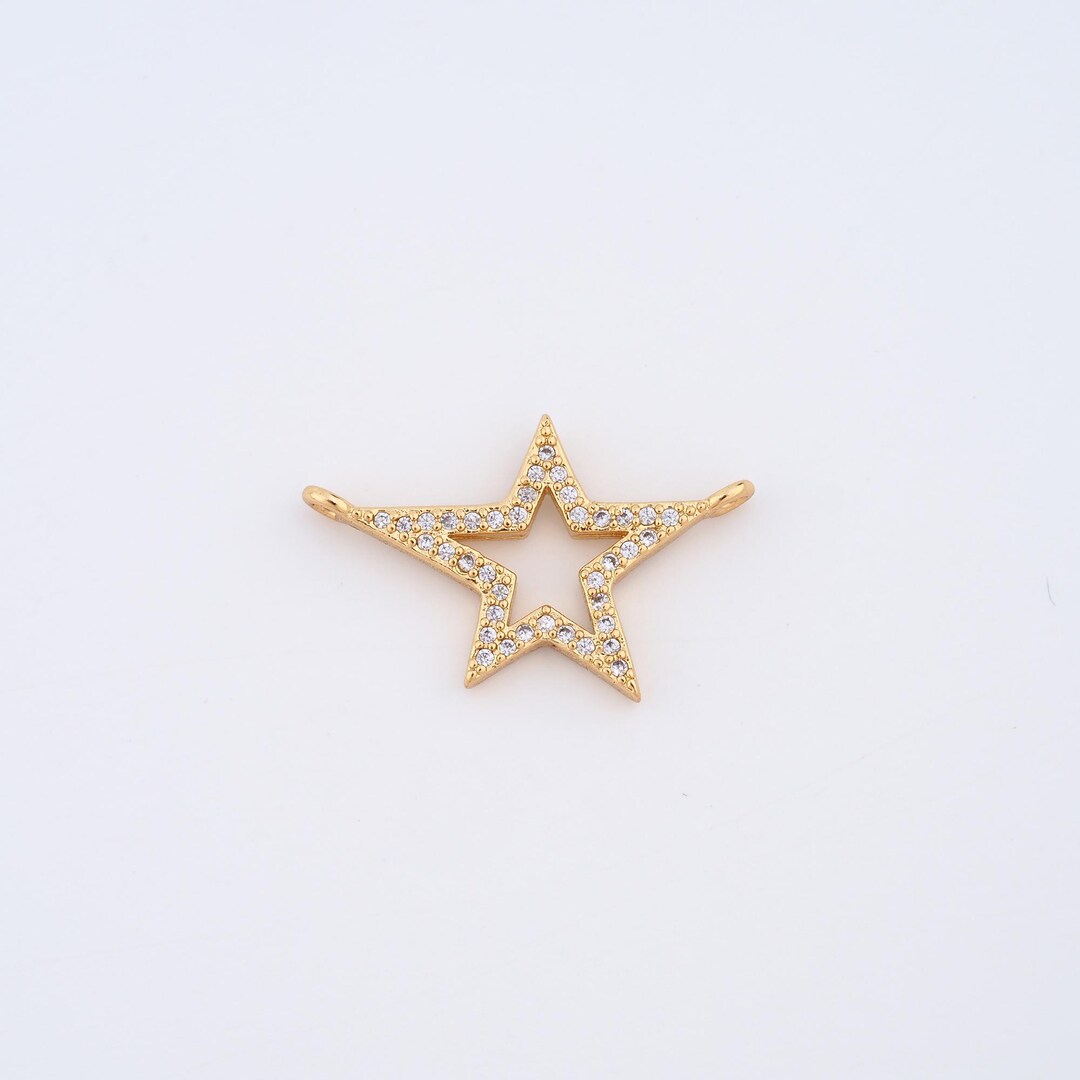 Gold Star Connector,18k Gold Filled Pentagram Connector,diy Jewelry ...