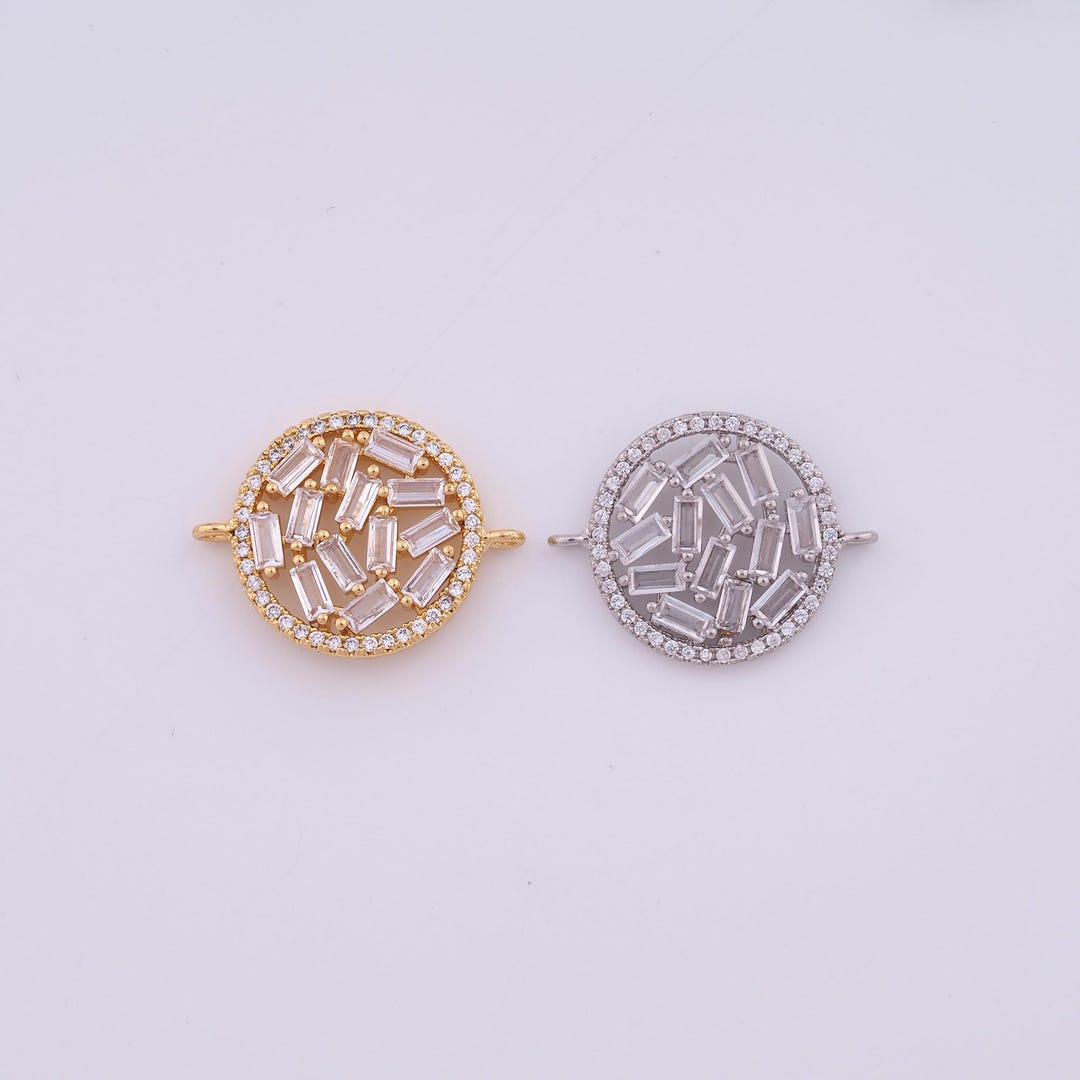 Gold Round Connector,18k Gold Filled Disc Connector,diy Jewelry ...