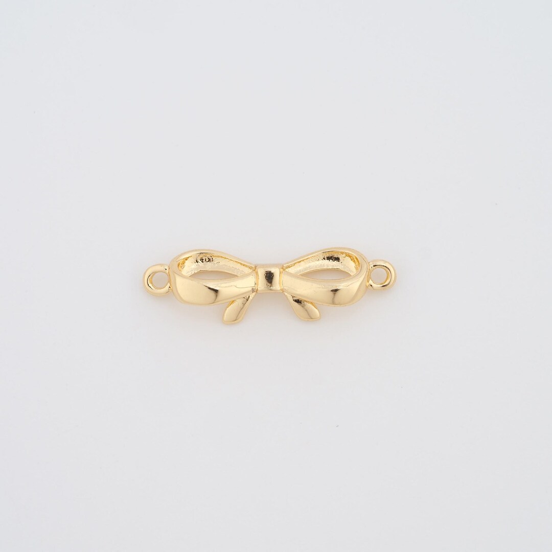 Gold Bow Connector,18k Gold Filled Tie Connector,diy Jewelry ...