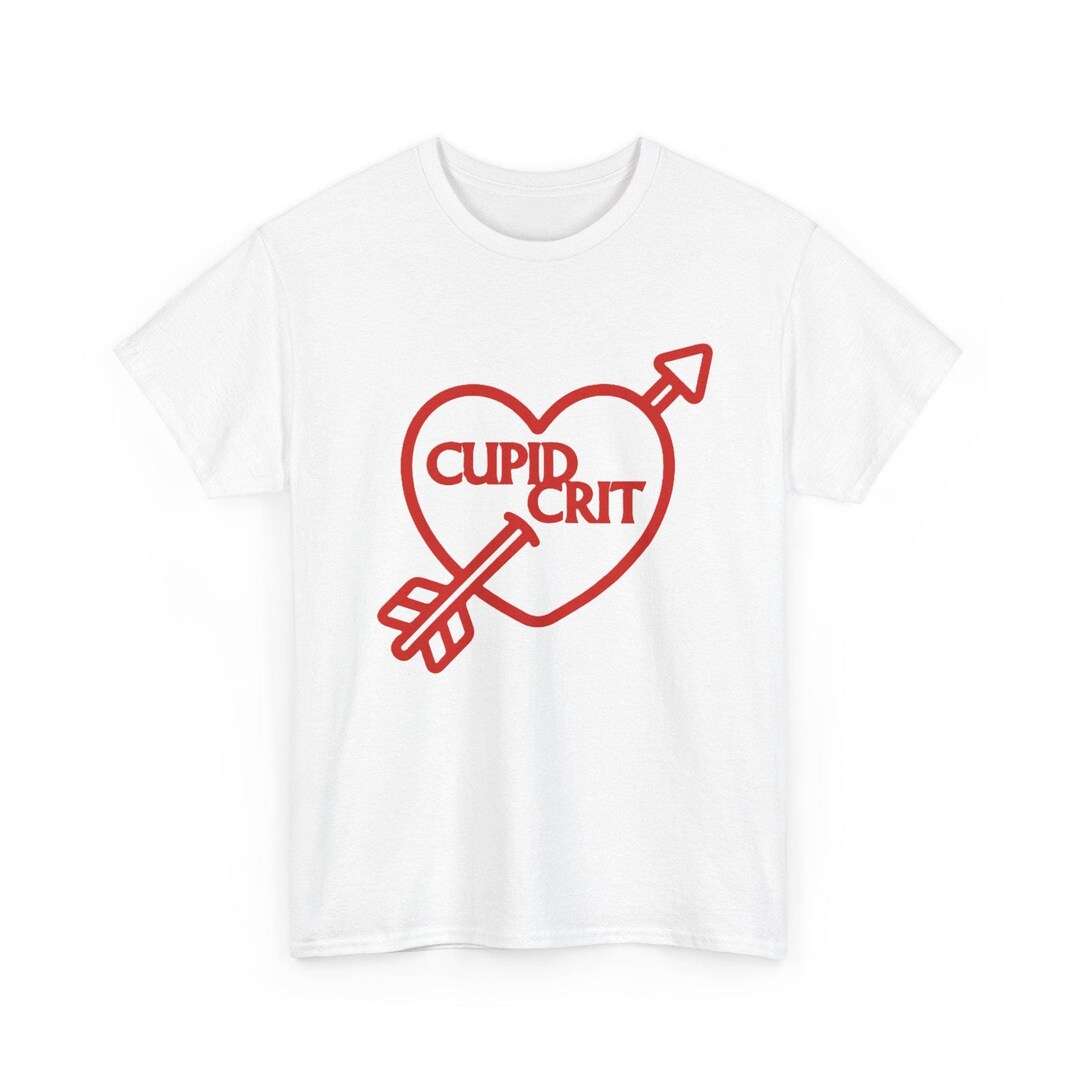 White Cupid Crit Dnd TTRPG Fantasy Themed Heart Unisex Heavy Cotton Tee ...