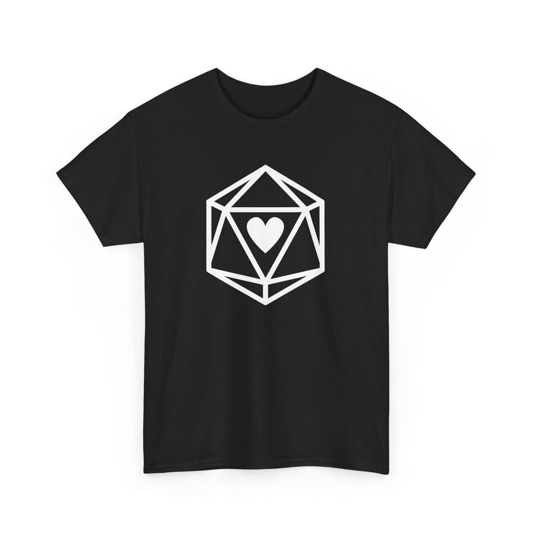 White Heart D20 Dnd TTRPG Themed Unisex Heavy Cotton Tee in Multiple ...