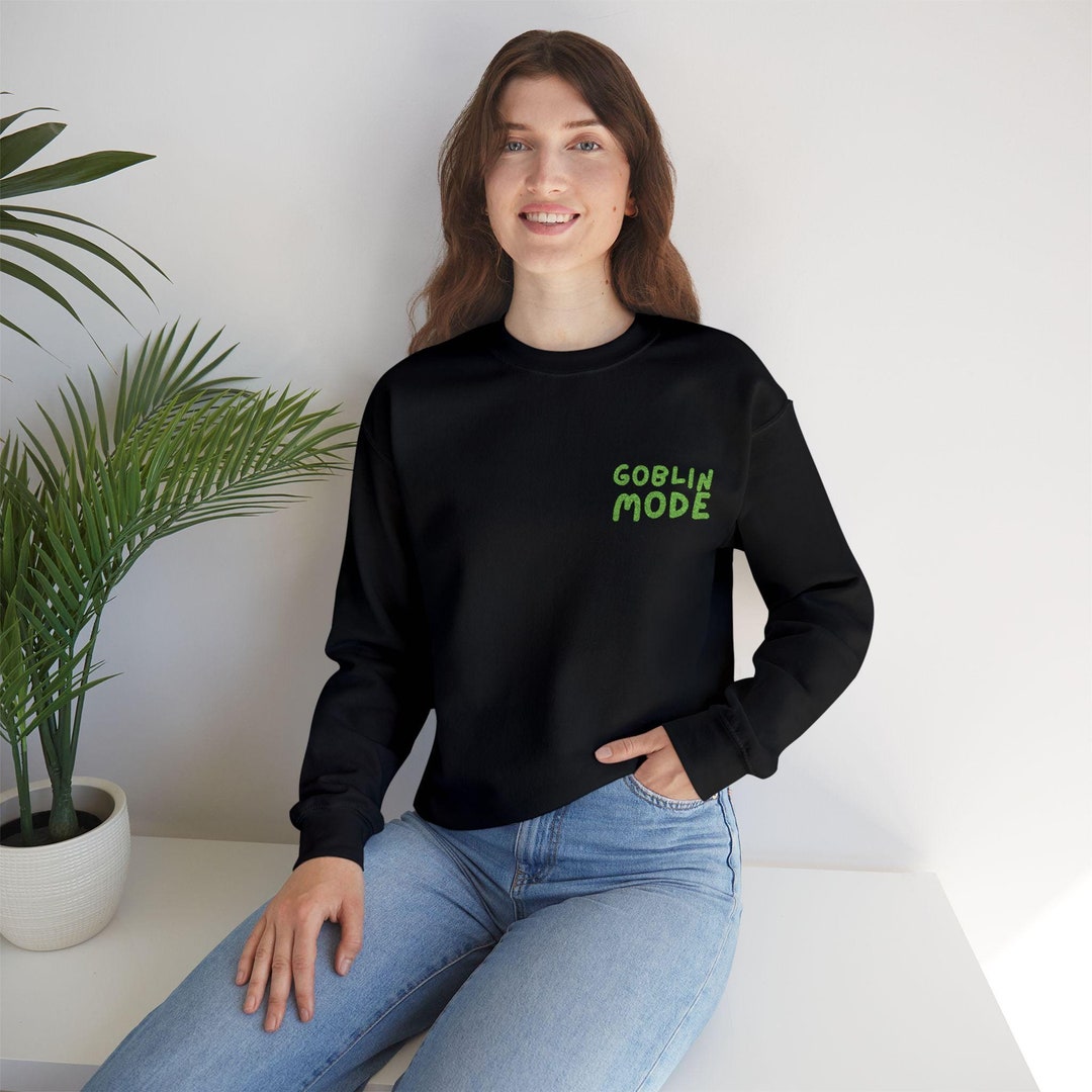 Goblin Mode Dnd TTRPG Fantasy Gamer RPG Themed Embroidered Crewneck ...