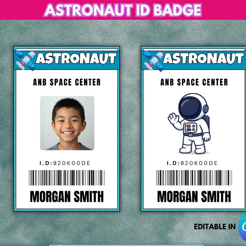 Nasa Name Badge - Etsy