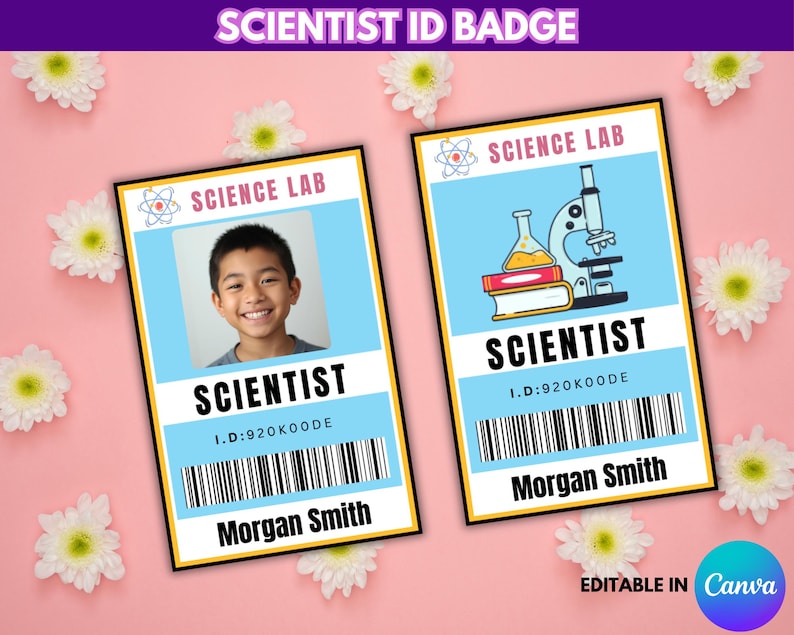 Editable Scientist ID Badge Template, Science Lab Pretend Play ...