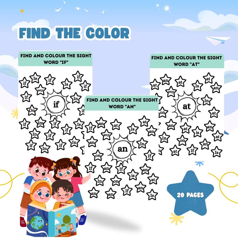 PDF | Sight Words Worksheet / Children Learning Education | Kids ...