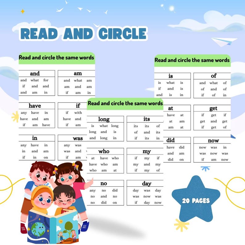 PDF | Sight Words Worksheet / Children Learning Education | Kids ...