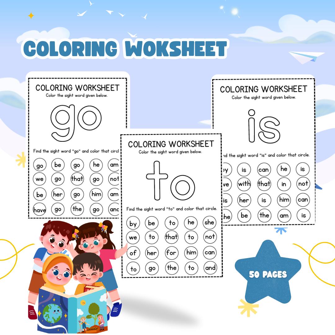 PDF | Sight Words Worksheet / Children Learning Education | Kids ...