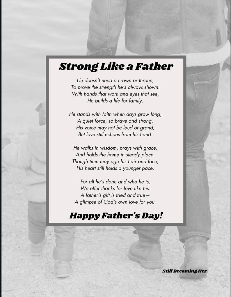 Paquete imprimible del Día del Padre: poemas, oraciones, tarjetas y ...