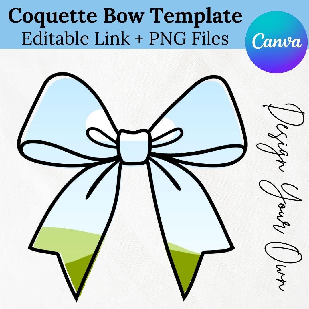 Coquette Bow Frame Template, Girly Ribbon Border (digital Download) - Etsy