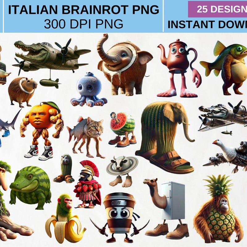 Italian Brainrot Stickers - Etsy