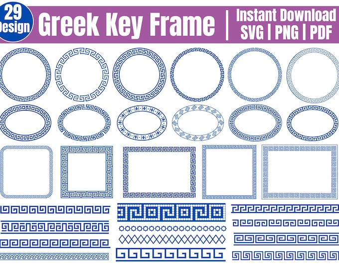 Greek Key Frame SVG, Rectangle, Frame SVG, Greek Key, JPG, Png ...