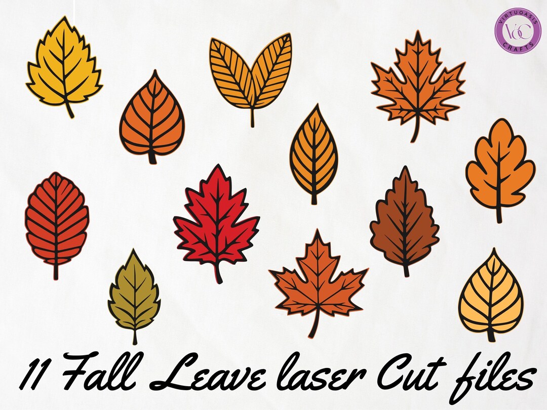 Fall Leaves Laser Cut Files, Autumn SVG EPS AI (digital Download) - Etsy