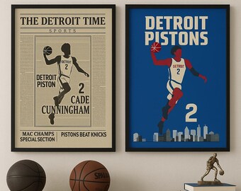 Cade Cunningham Detroit Pistons NBA Basketball Poster - Etsy