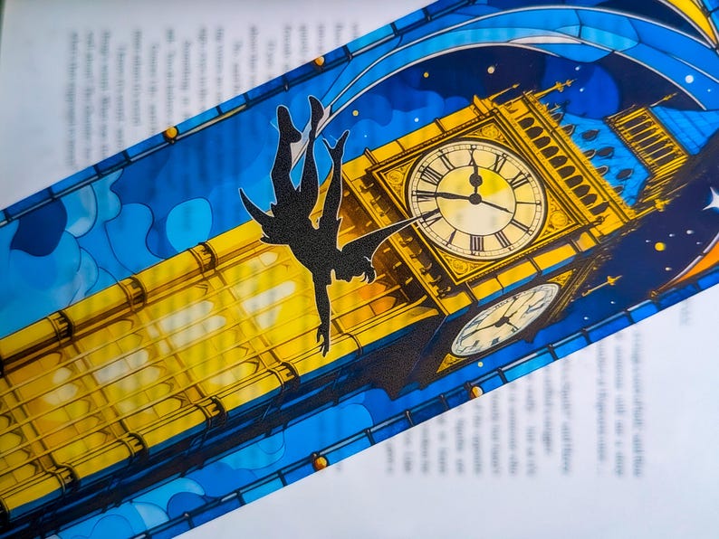 Peter Pan & Pirate Ship Stained Glass Bookmarks: London, Big Ben - Etsy