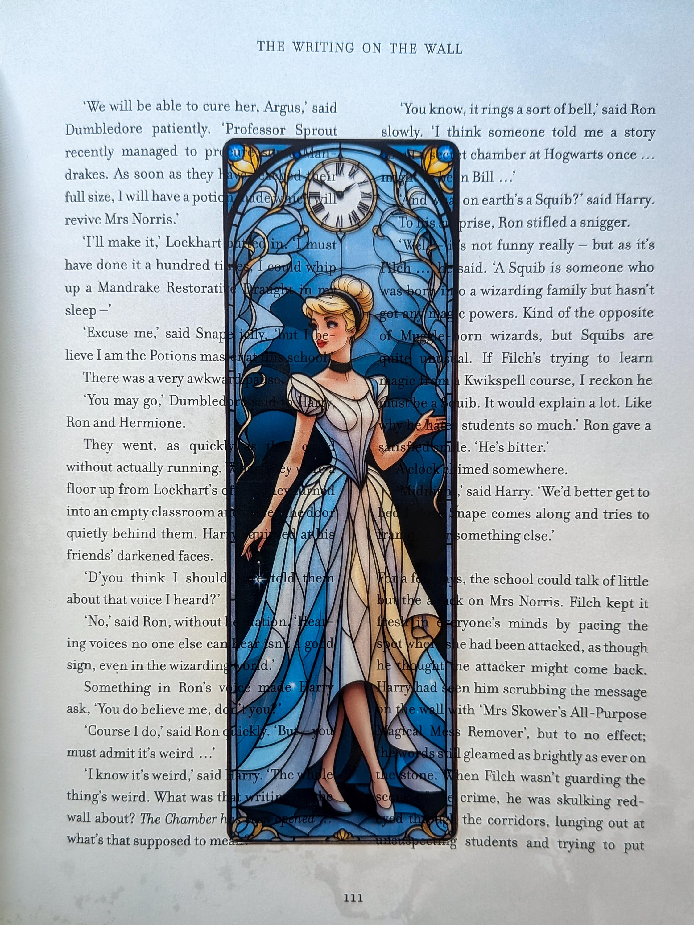 Stained Glass Style Bookmark: Cinderella Inspired, Magical - Etsy
