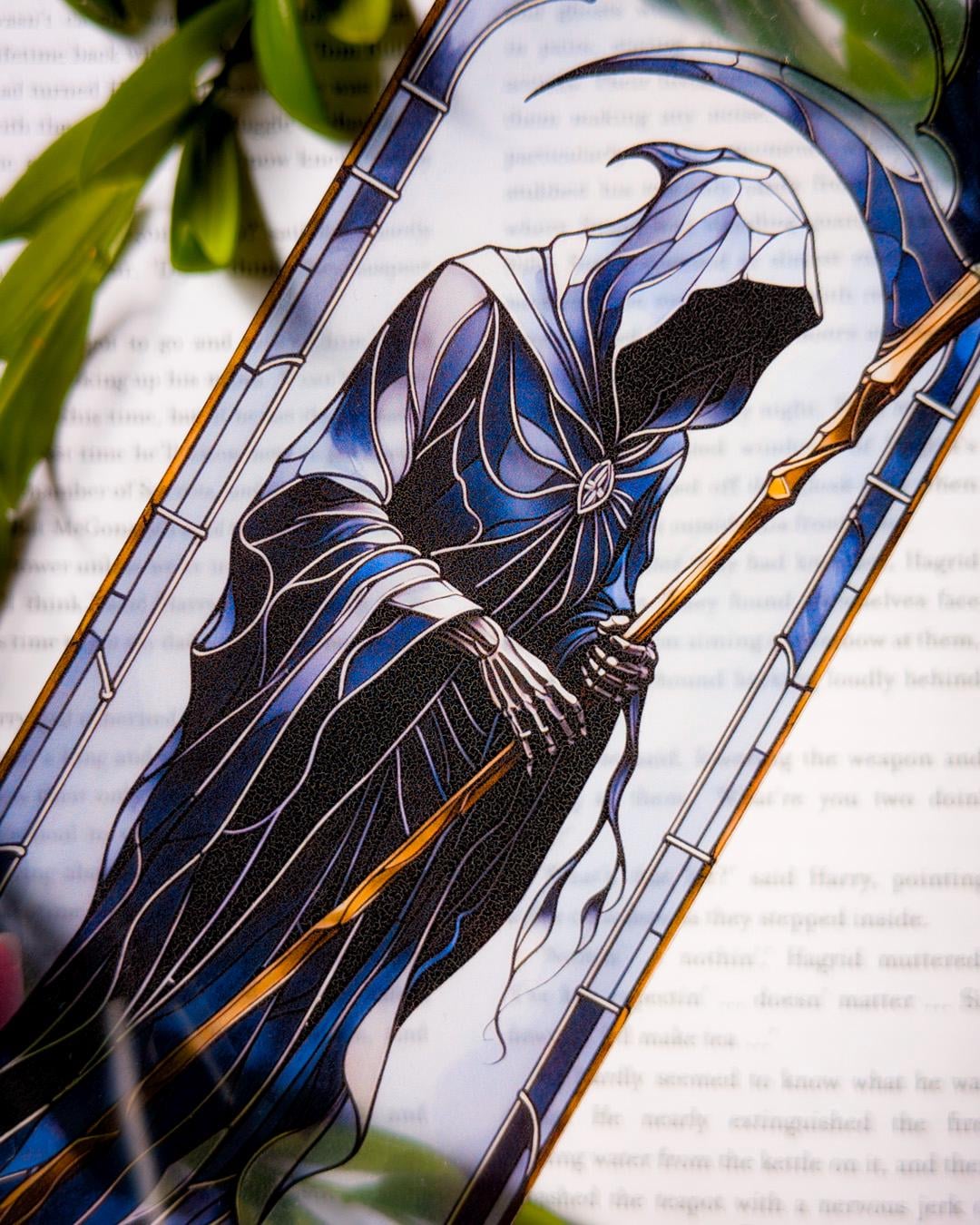 Grim Reaper Stained Glass Style Bookmark: Dark Fantasy Gift - Etsy