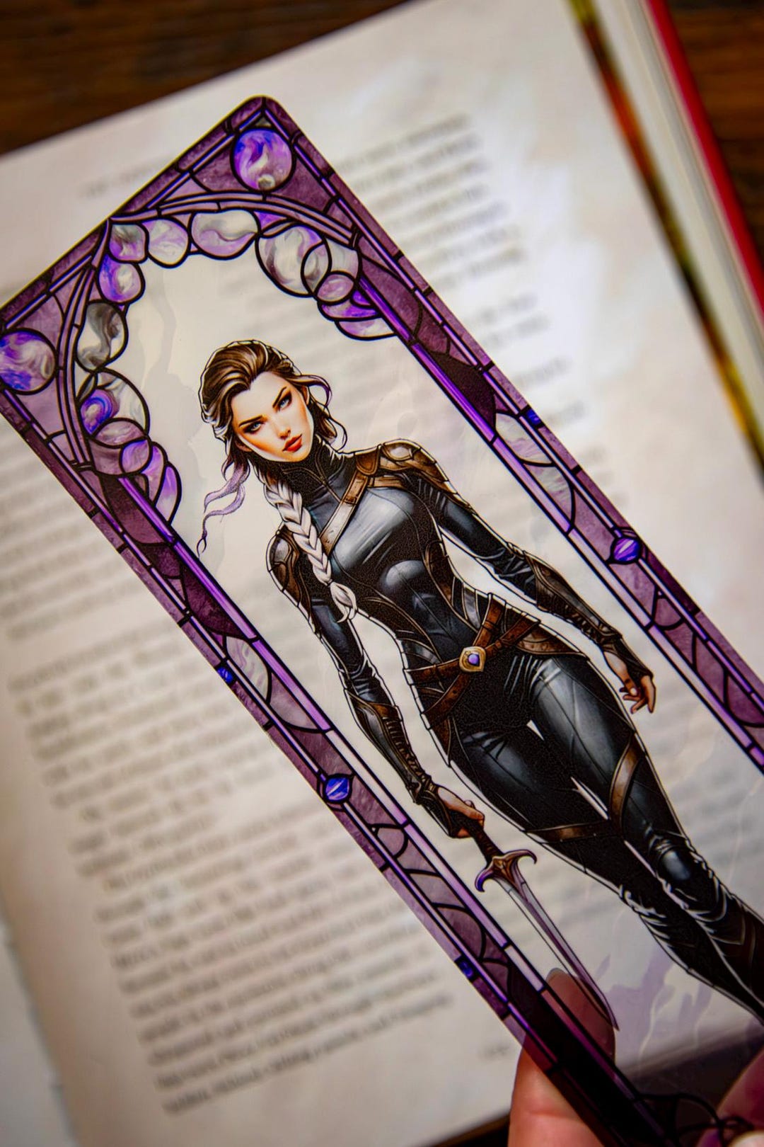 Violet Sorrengail Stained Glass Style Bookmark: Fourth Wing Fantasy ...