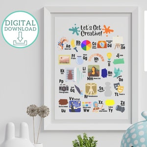 Botanical Alphabet Chart / ABC Poster - Etsy Canada