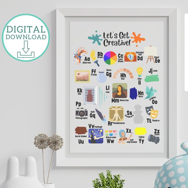 Botanical Alphabet Chart / ABC Poster - Etsy Canada