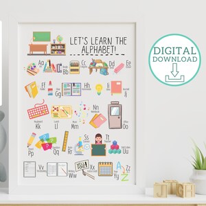 Classroom Alphabet, Back to School Alphabet Printable, Back to School ...