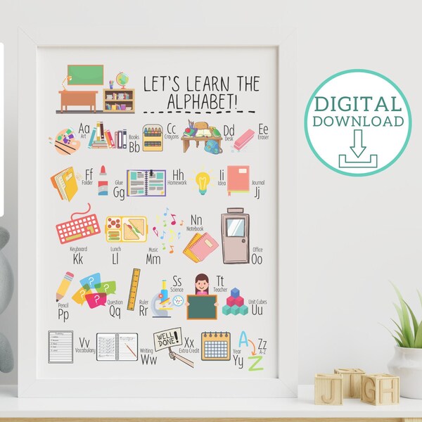 Botanical Alphabet Chart / ABC Poster - Etsy Canada