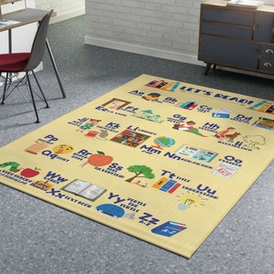 Reading Alphabet Classroom Reading Rug, Reading Nook Rug, All About ...