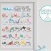 Ocean Alphabet Print, Nautical ABC Poster, Sea Animal Printable Art ...