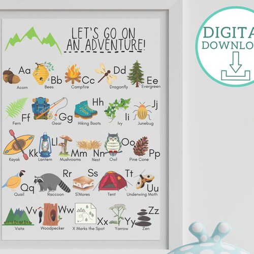 Adventure Alphabet Outdoor Adventure ABC Print PRINTABLE - Etsy