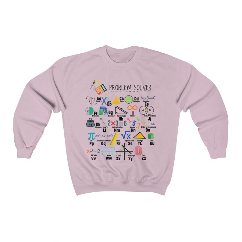 Math Teacher Alphabet Sweatshirt Problem Solver Math Teacher | Etsy