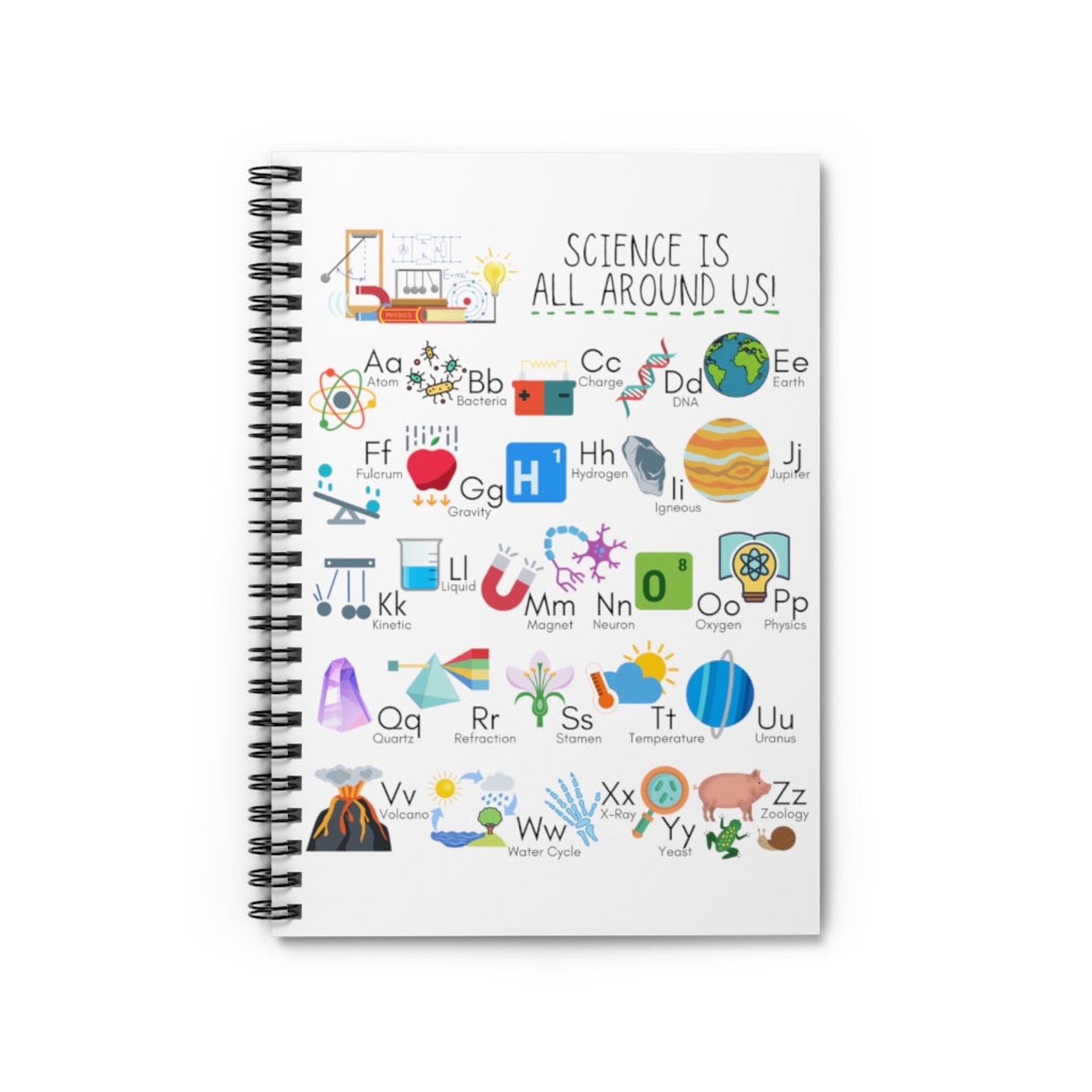 Science Teacher Alphabet Notebook Science is All Around Us | Etsy