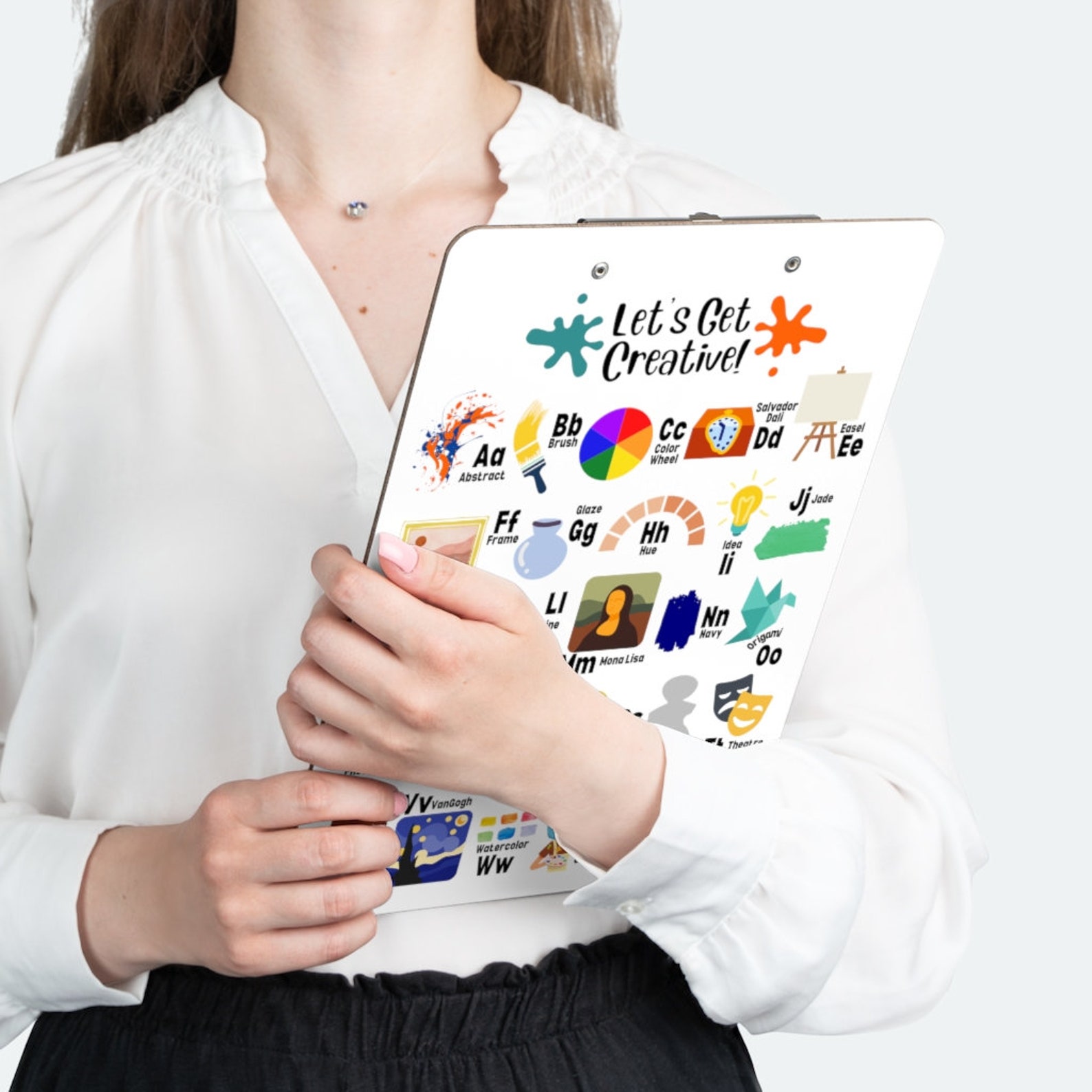 Art Teacher Alphabet Clipboard Let's Get Creative - Etsy