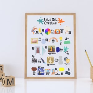Artist Alphabet, Art Classroom ABC Print, PRINTABLE Art Alphabet, ABC ...