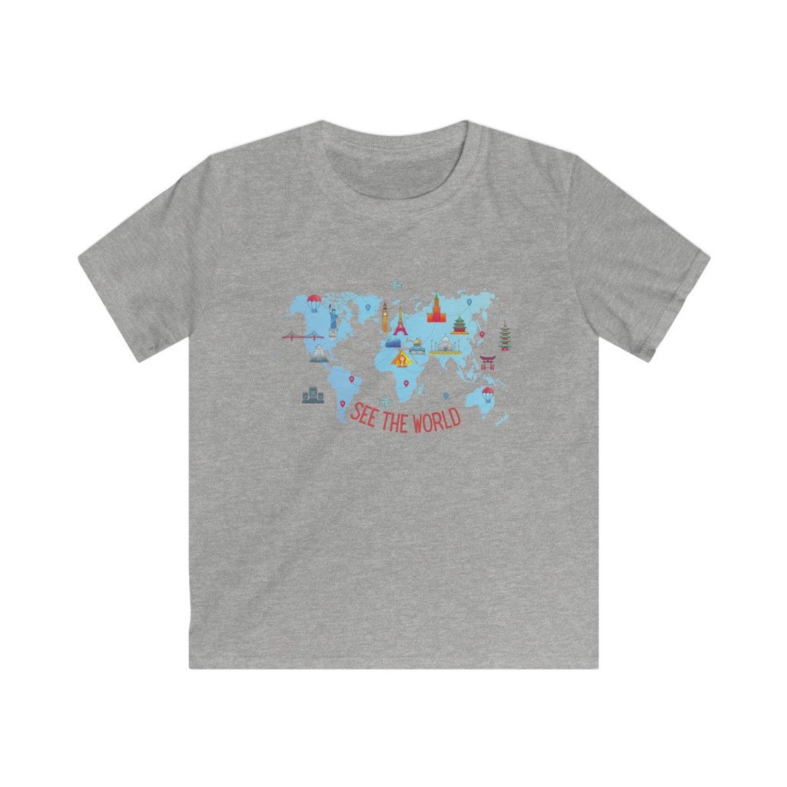 See the World Shirt, Kid's Geography Shirt, Kid's World Map Shirt ...