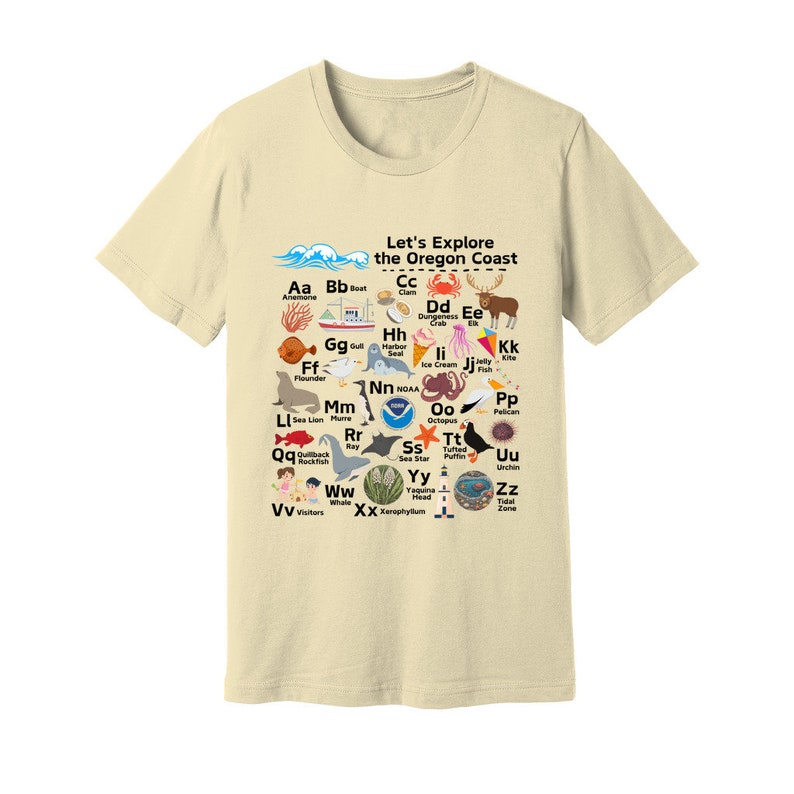 Oregon Coast Family Vacation Alphabet Shirt for Teachers Mom and Dad ...