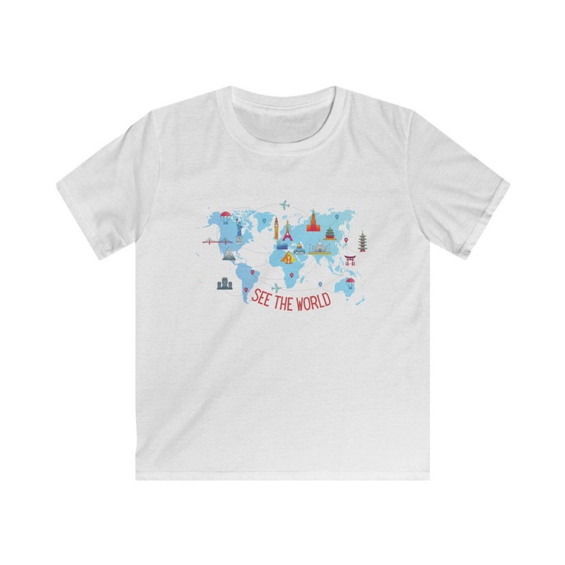 See the World Shirt, Kid's Geography Shirt, Kid's World Map Shirt ...