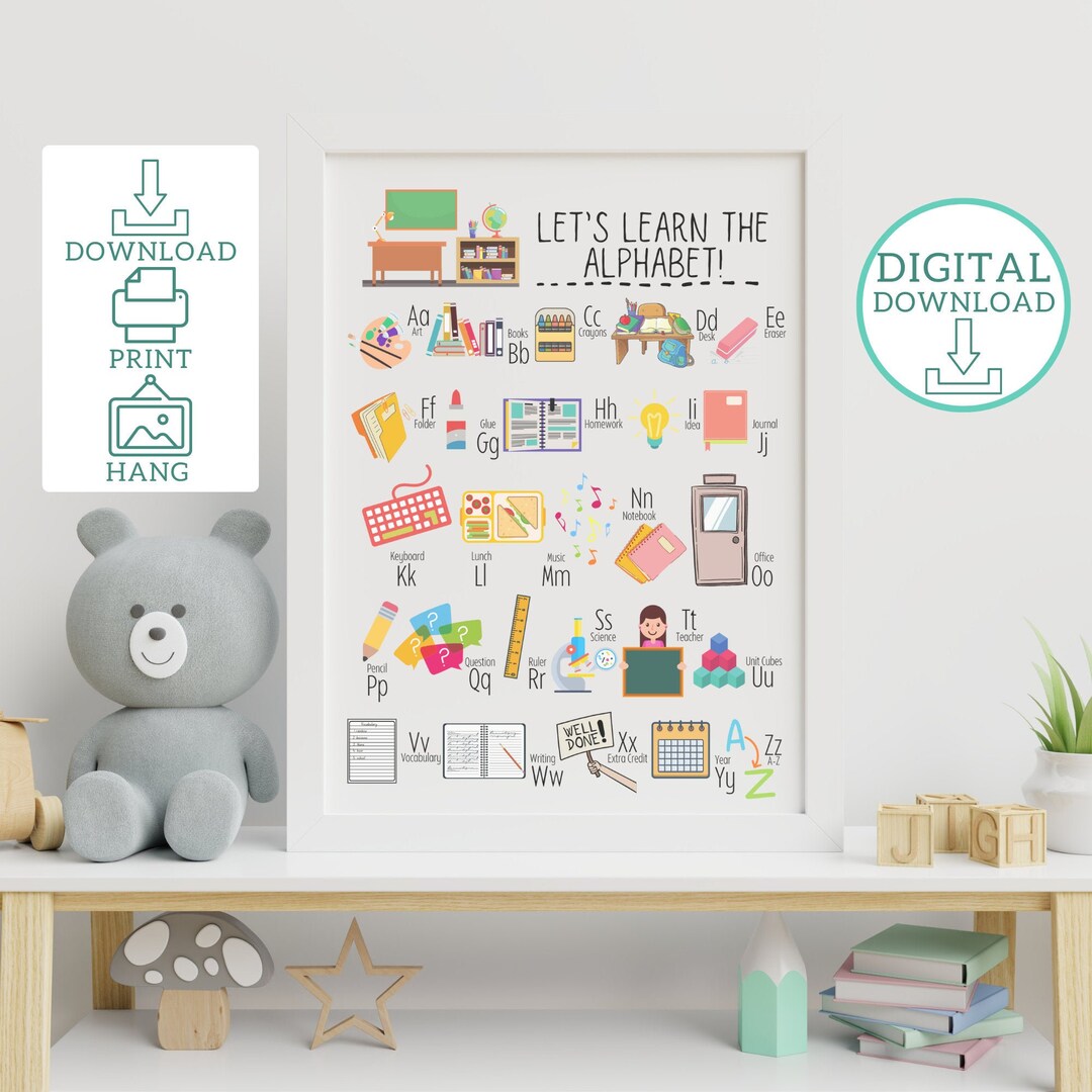 Classroom Alphabet, Back to School Alphabet Printable, Back to School ...