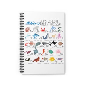 Under the Sea Ocean Animals Sea Creatures ABC Kid's Alphabet Spiral ...