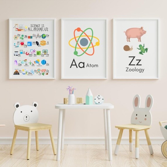Science Alphabet Classroom Art Science Class A-Z Printables - Etsy