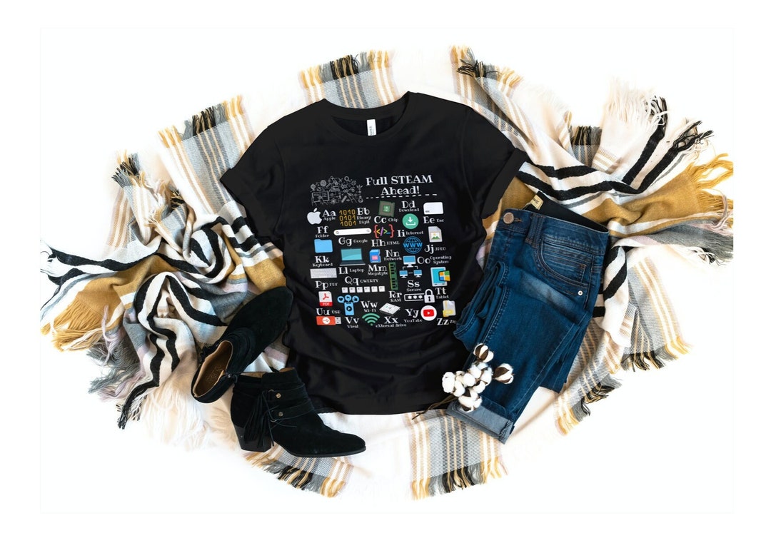 Technology Teacher Alphabet Shirt, STEAM Classroom Teacher Shirt ...