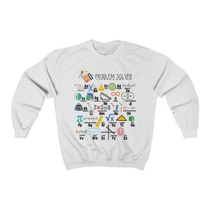 Math Teacher Alphabet Sweatshirt, Problem Solver Math Teacher Shirt ...